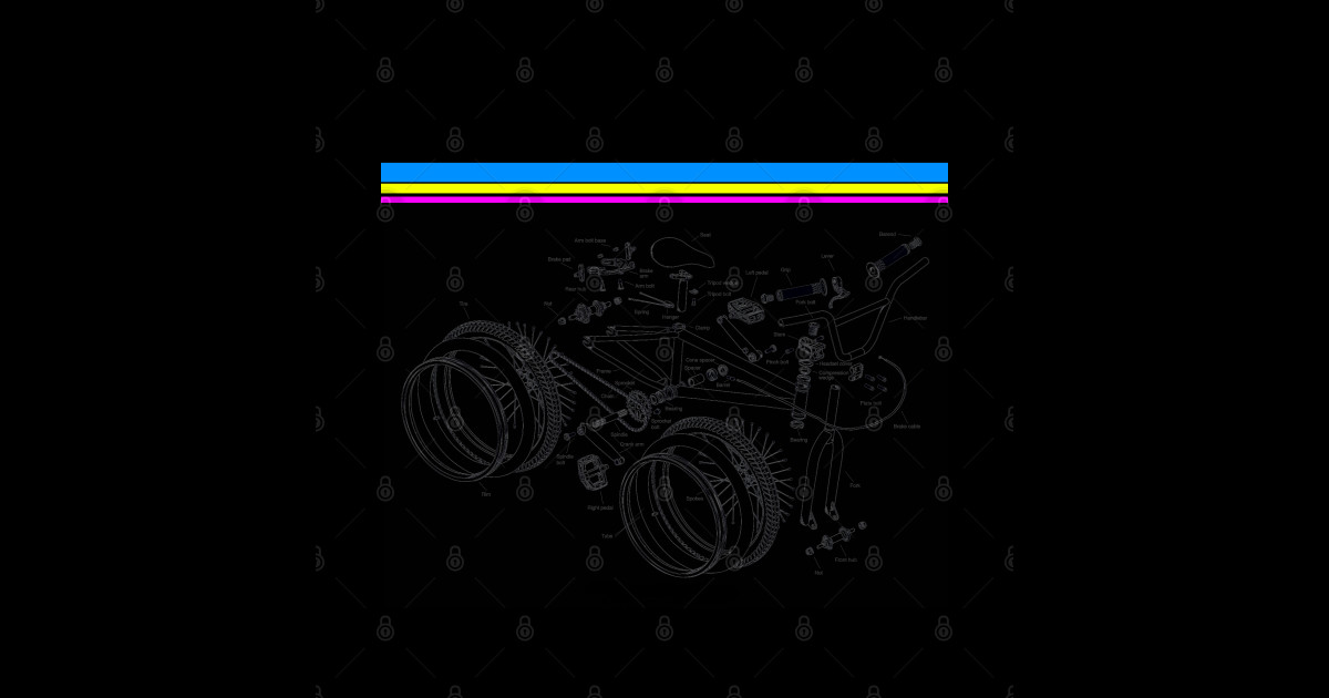 BMX EXPLODED VIEW - Bmx - Sticker | TeePublic