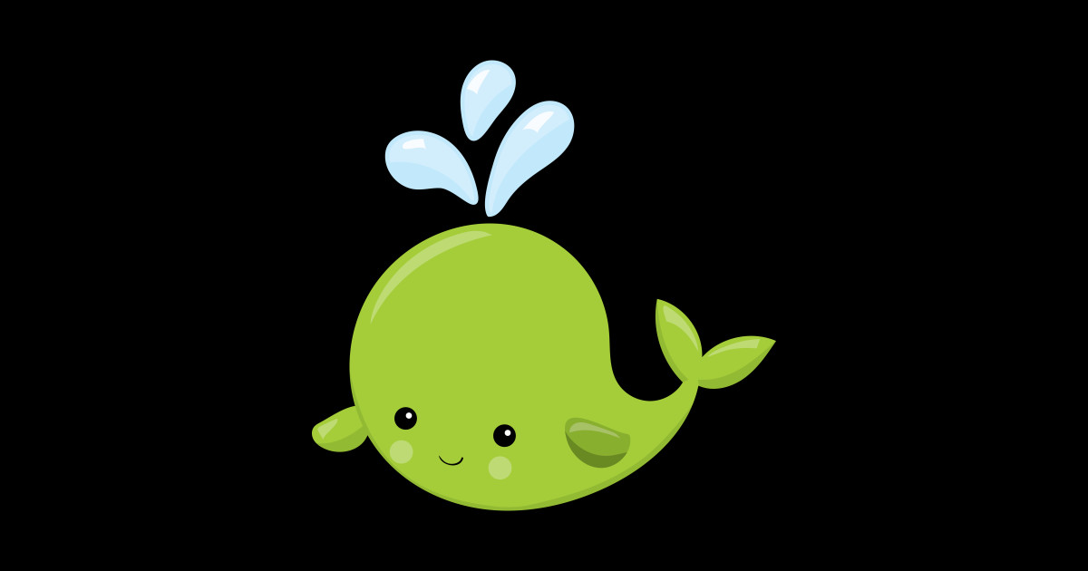 Green Whale, Cute Whale, Baby Whale, Sea Animals - Green Whale ...