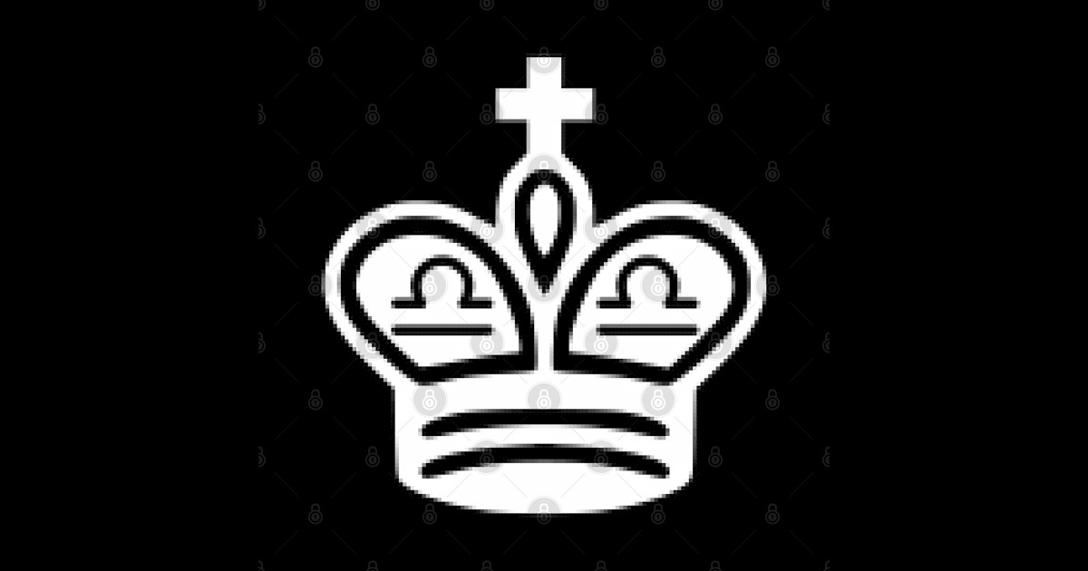 Pixelated Libra King White - Libra Zodiac Sign - Sticker | TeePublic