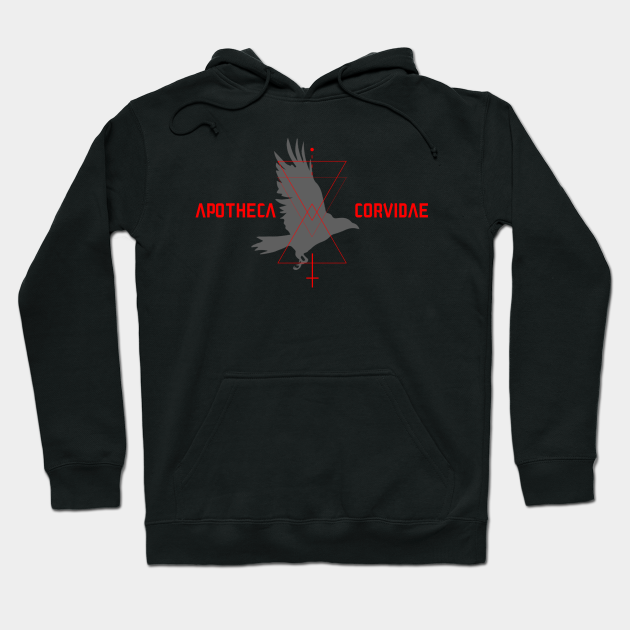 CORVIDAE Logo (Red) - Apotheca Corvidae - Hoodie | TeePublic