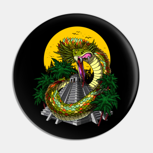 Aztec God Quetzalcoatl Pins and Buttons for Sale | TeePublic