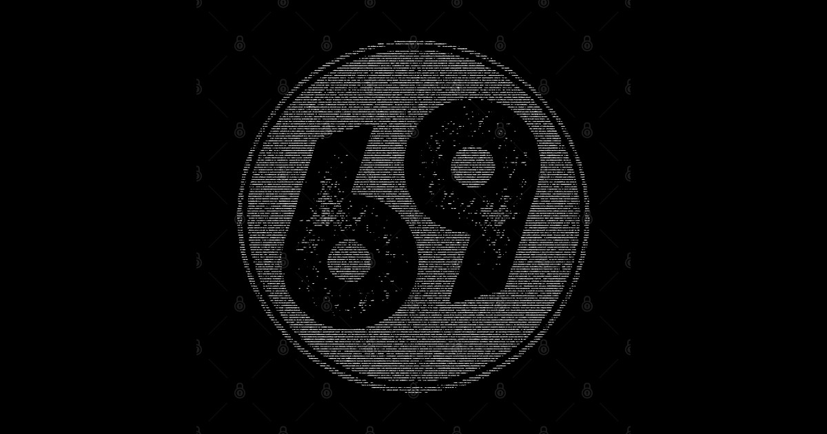 69 Retro Number Vintage Age - 69 - Sticker | TeePublic