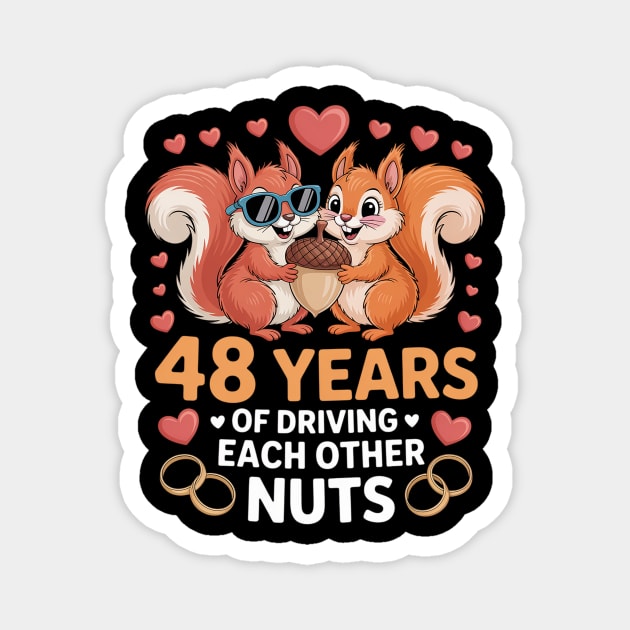48th Wedding Anniversary - 48th Wedding Anniversary - Magnet | TeePublic