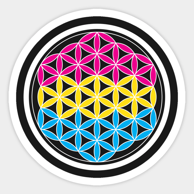 pansexual sacred geometry - Pansexuality - Sticker | TeePublic