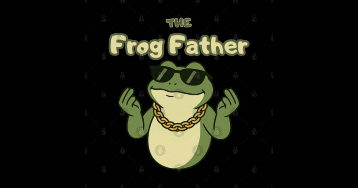 The Frog Father – Funny Mafia Parody - Funny Frog Meme - Sticker ...