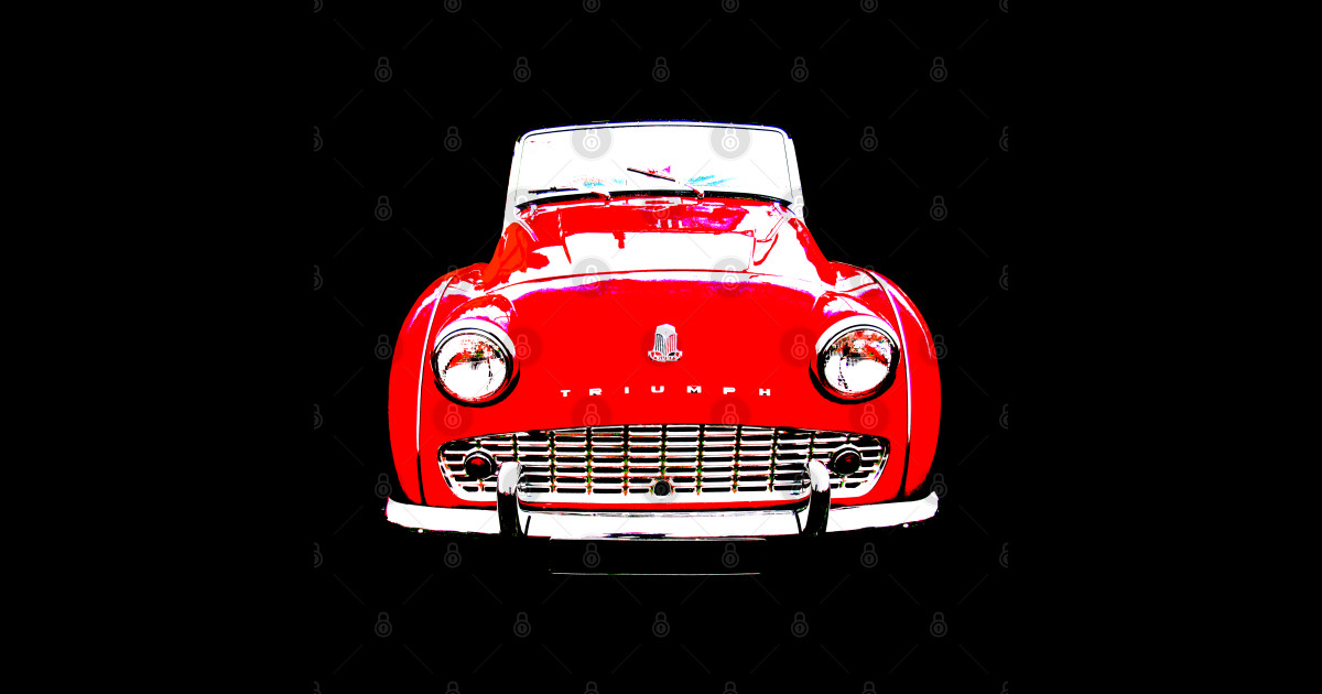Triumph TR3 British 1950s classic car red - Triumph Tr3 - Sticker ...