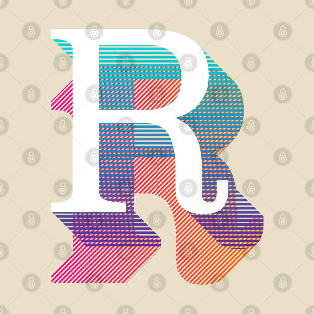 Letter R - R - T-Shirt | TeePublic