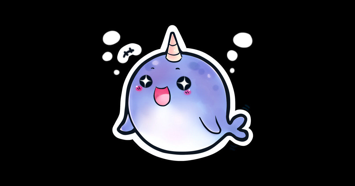 Chibi Narwhal - Cute Animals - T-Shirt | TeePublic