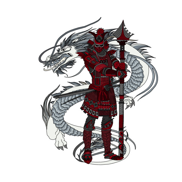 Dragon Samurai - Samurai - T-Shirt | TeePublic