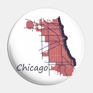 Chicago Map Pins and Buttons for Sale | TeePublic