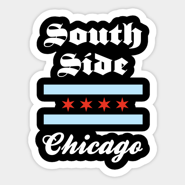 Chicago South Side Flag Illinois USA Vintage Font - South Side ...