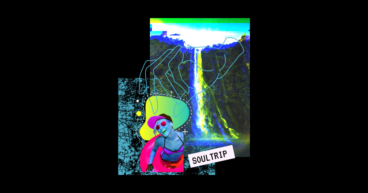 Soultrip Trip Techno Glitch Fun Vaporwave God - Techno - Sticker ...