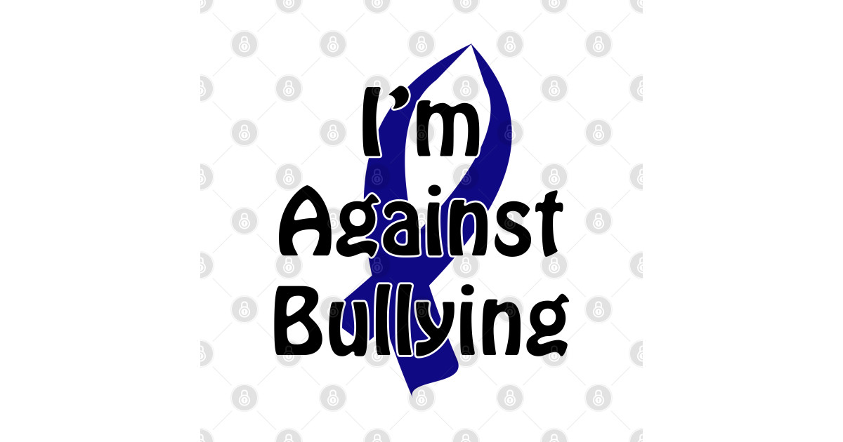Anti-Bullying Blue Ribbon - Anti Bullying Awareness - T-Shirt | TeePublic