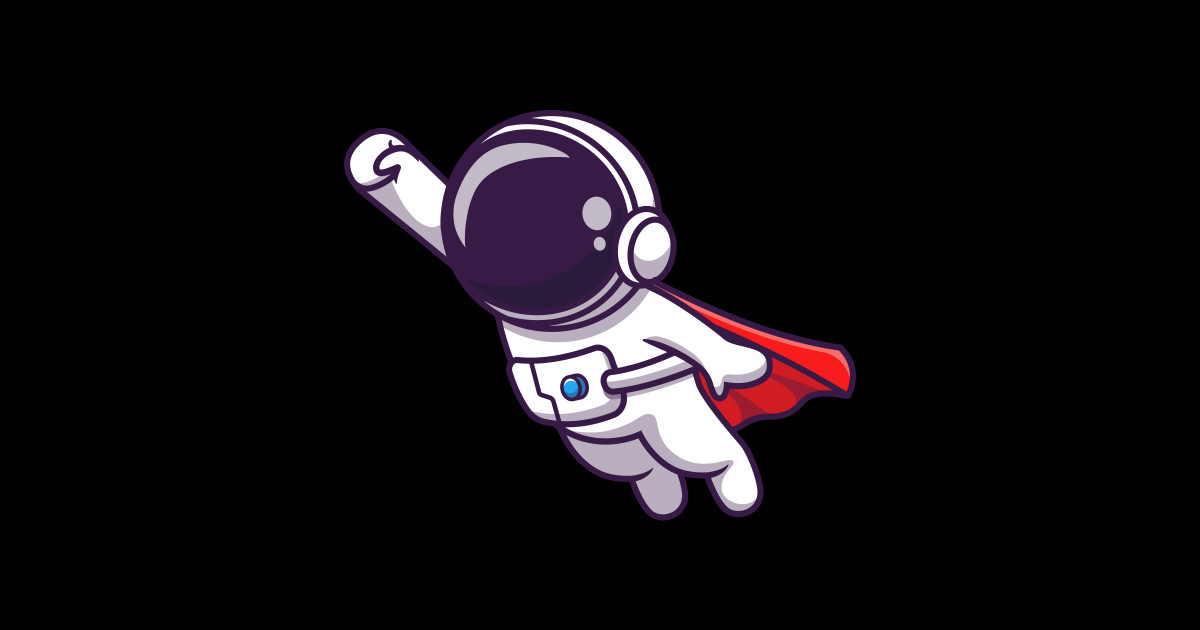 Cute Astronaut Super Flying Cartoon - Cute Astronaut Super Flying ...