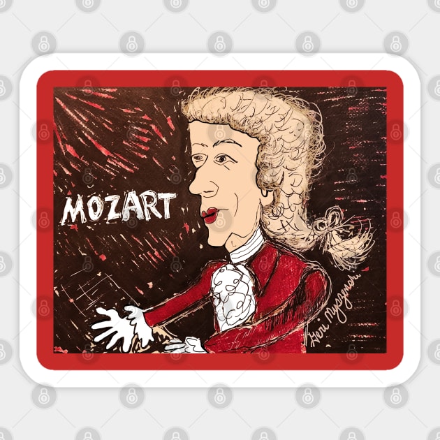 Wolfgang Amadeus Mozart - Mozart - Sticker | TeePublic