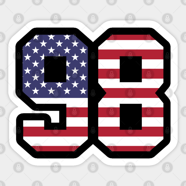 United States Number 98 - Number 98 - Sticker | TeePublic