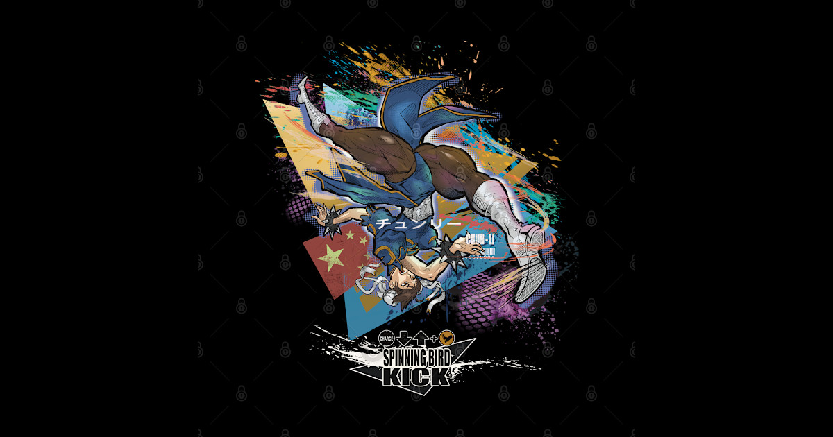 CHUN-LI: SPINNING BIRD KICK Ver. 2 - Street Fighter - Sticker | TeePublic