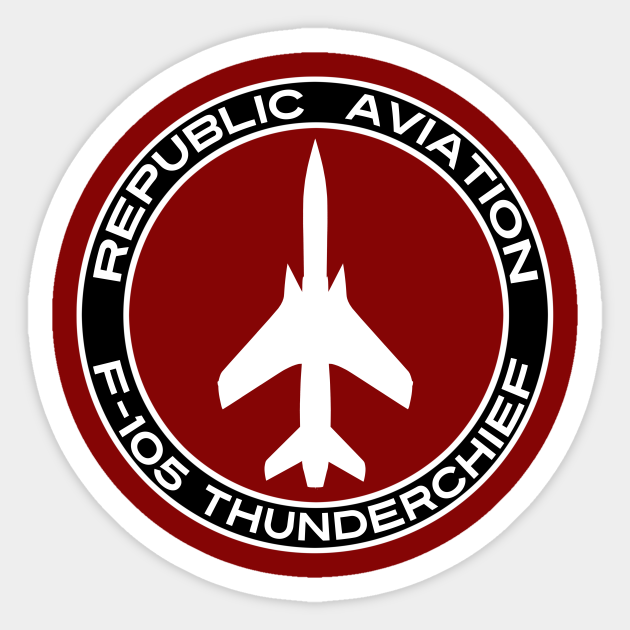 Republic F-105 Thunderchief - Republic F 105 Thunderchief - Sticker ...