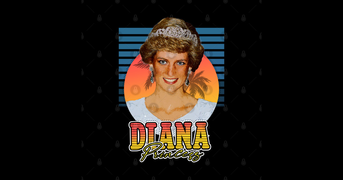 Retro Style Flyer Princess Diana 80s - Princess Diana - Posters and Art ...