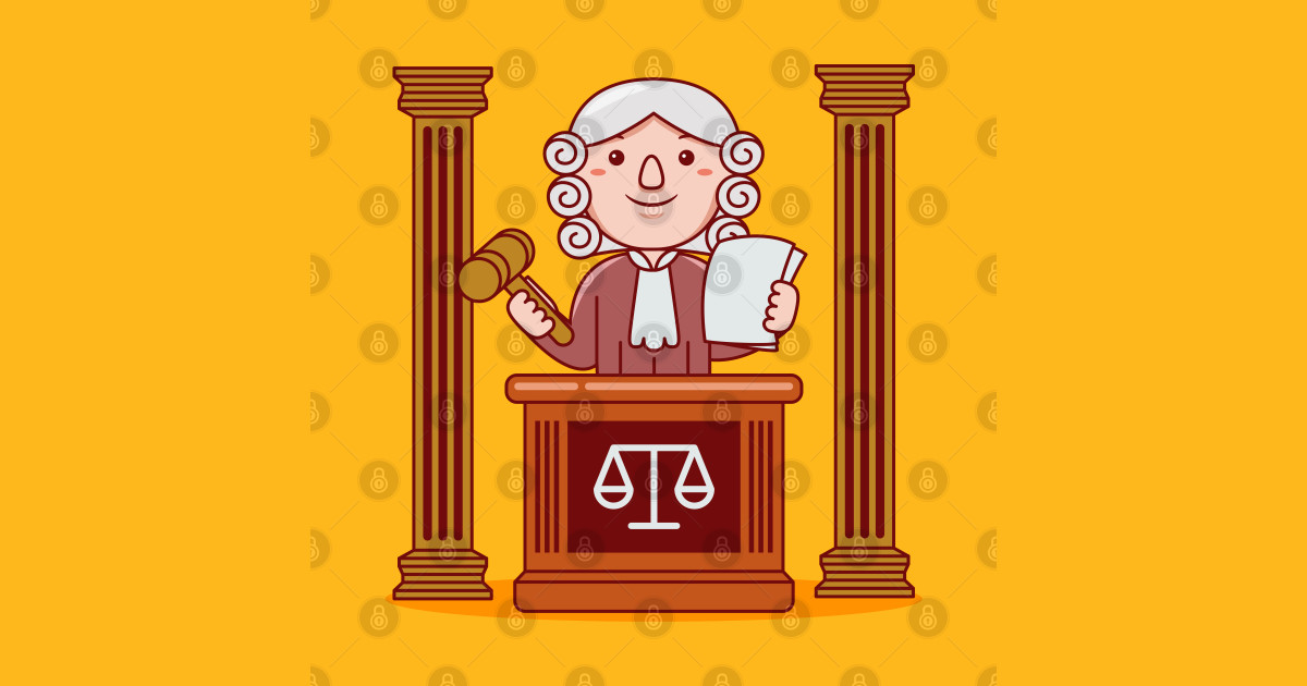 Cute Judge Cartoon - Judge Cartoon - T-Shirt | TeePublic