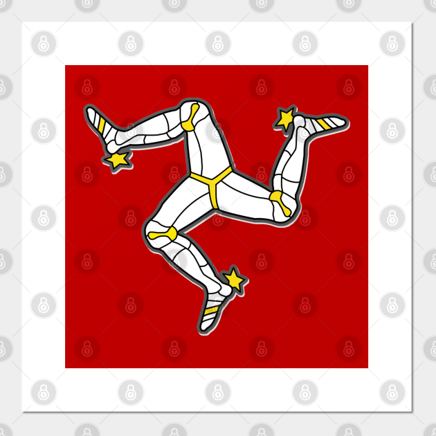 Isle Of Man Manx Flag 3 Legs Of Man - Isle Of Man - Posters and Art ...