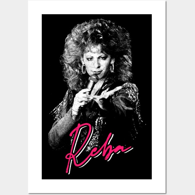 Reba // Vintage-Style 80s Fan Design - Reba - Posters and Art Prints ...