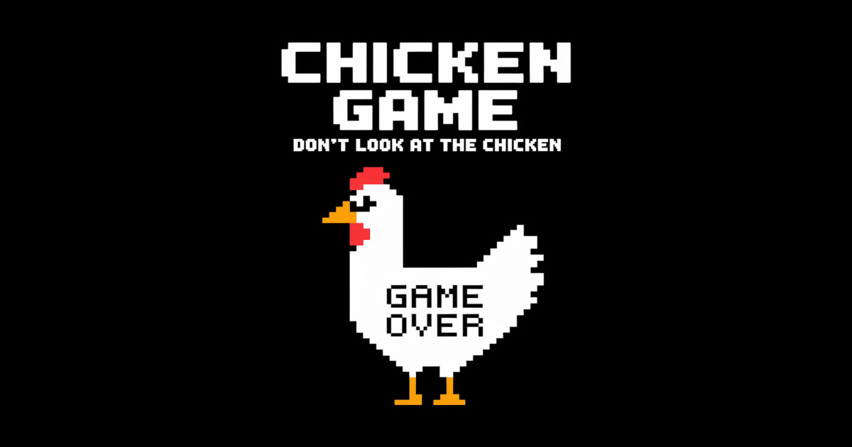 Chicken Game Pixelated Bird Gamer Humor 8Bit - Chicken Game Pixelated ...