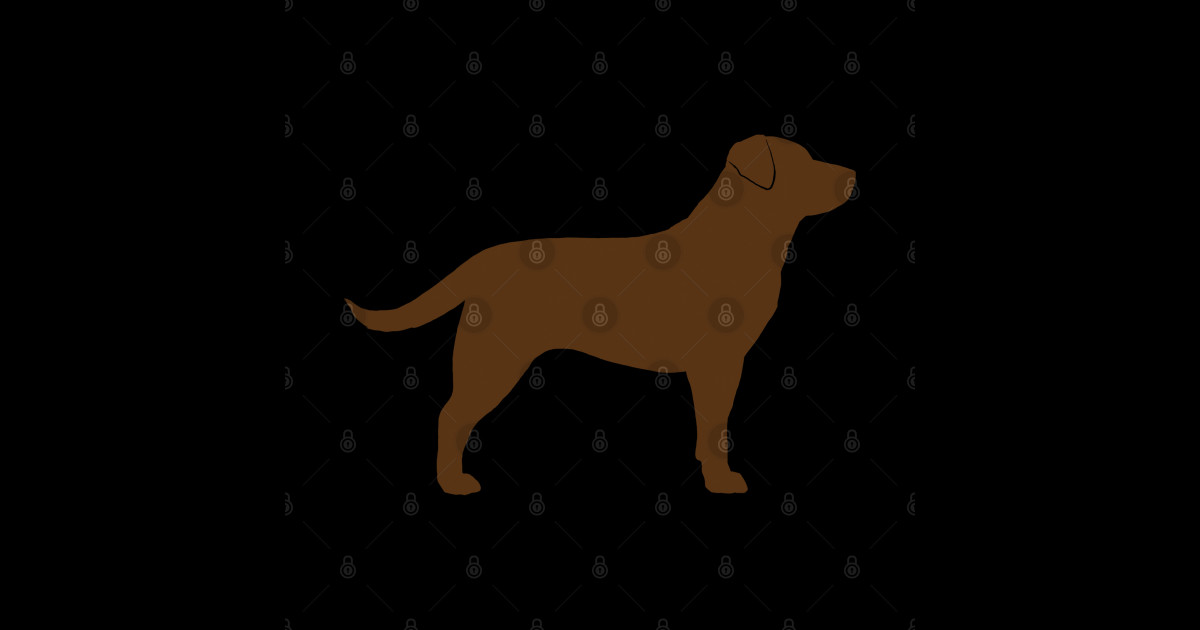 Chocolate Labrador Retriever Silhouette - Labrador Retriever - Sticker ...