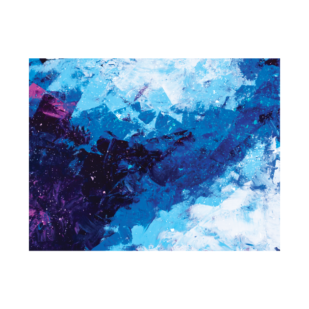 Cold Winter Ice Blue Abstract Painting - Winter - Tapestry | TeePublic