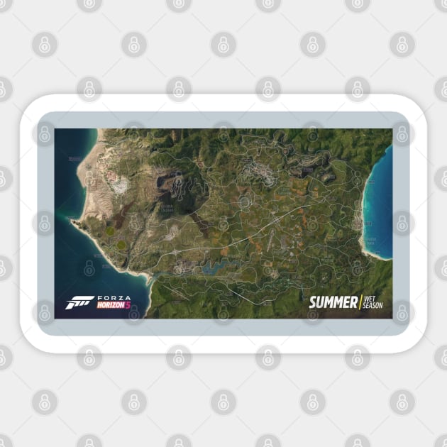 Forza Horizon 5 Map - Forza Horizon 5 - Sticker | TeePublic