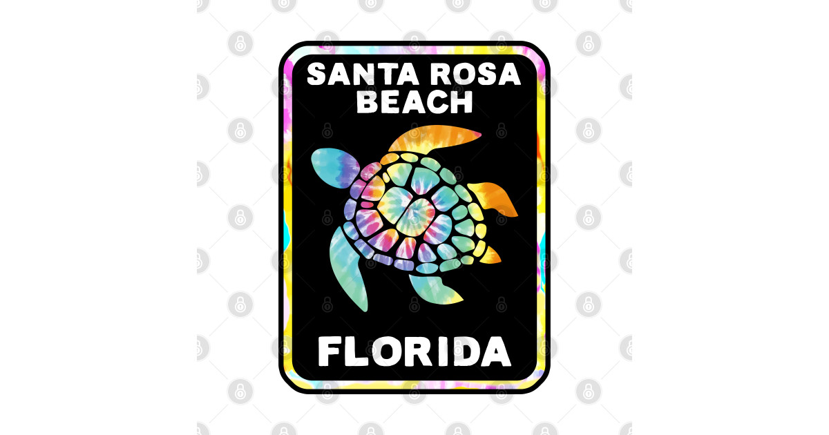 Santa Rosa Beach Florida Sea Turtle Sticker - Santa Rosa - T-Shirt ...