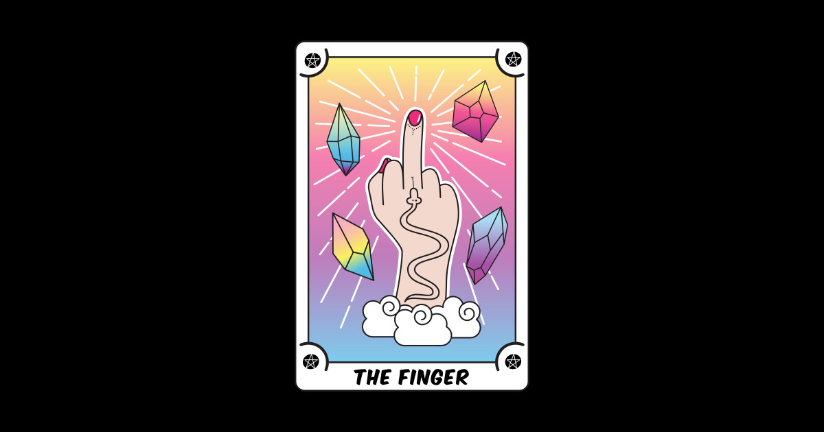 The Finger - Tarot Card - Sticker | TeePublic