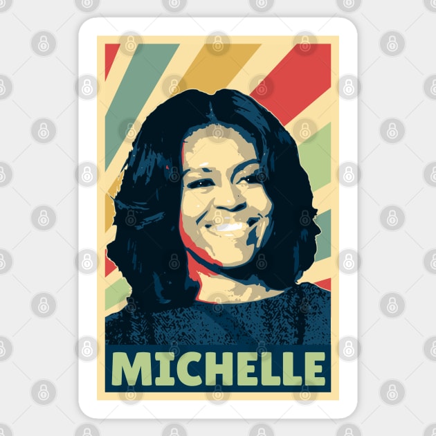 Michelle Obama Vintage Colors - Michelle Obama - Sticker | TeePublic