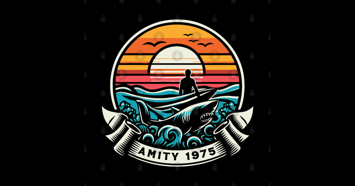 Amity 1975 Retro Fan Art - Amity Island - Posters and Art Prints ...