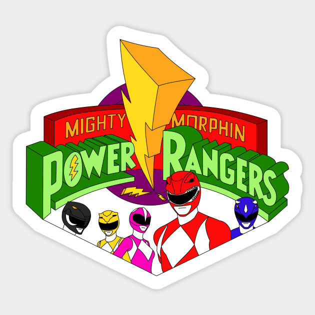 The Mighty Morphin Power Rangers - Power Rangers - Sticker | TeePublic