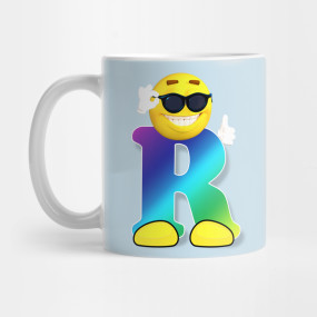 Letter R Alphabet Smiley Monogram Face Emoji Shirt for Men Women Kids ...