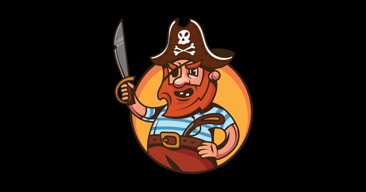 Toothless pirate captain - Pirate - Sticker | TeePublic