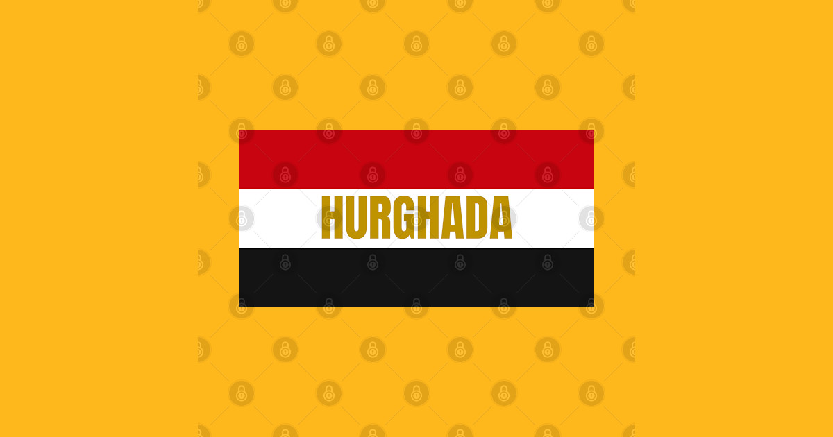 Hurghada City in Egyptian Flag Colors - Egypt - T-Shirt | TeePublic