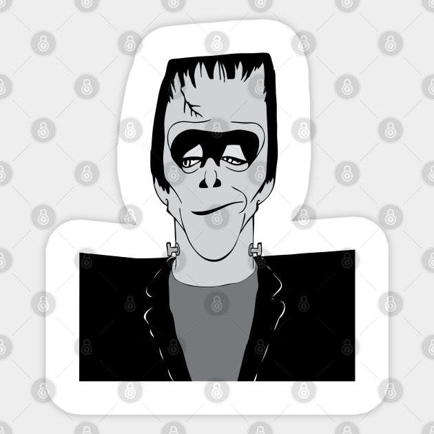 HERMAN MUNSTER FAN ART! - The Munsters - Sticker | TeePublic
