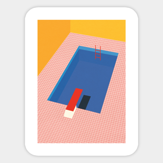 Backyard Pool - Pool - Sticker | TeePublic