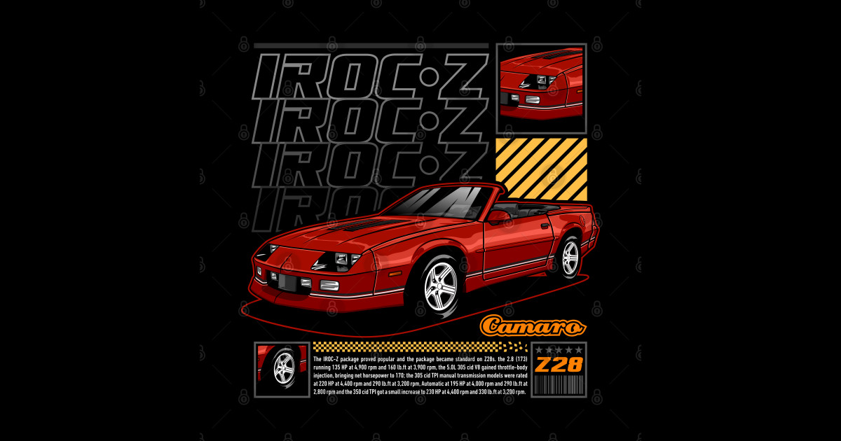 Camaro IROC-Z Convertible - Camaro Iroc Z - Sticker | TeePublic