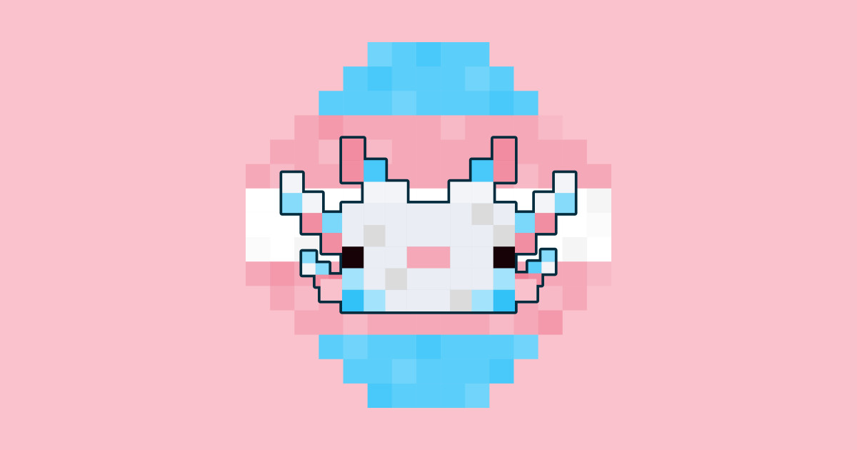 Pixel Art Trans Pride Axolotl - Axolotl - T-Shirt | TeePublic
