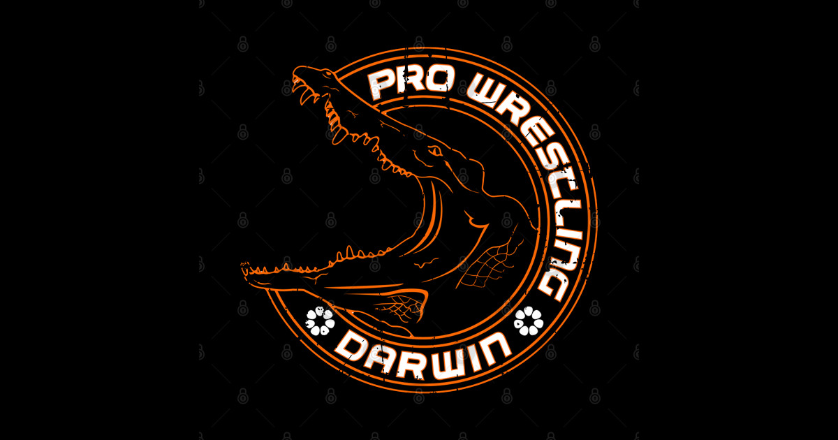 Darwin Pro Wrestling - Defunct Pro Wresting Association Logo - Sticker ...