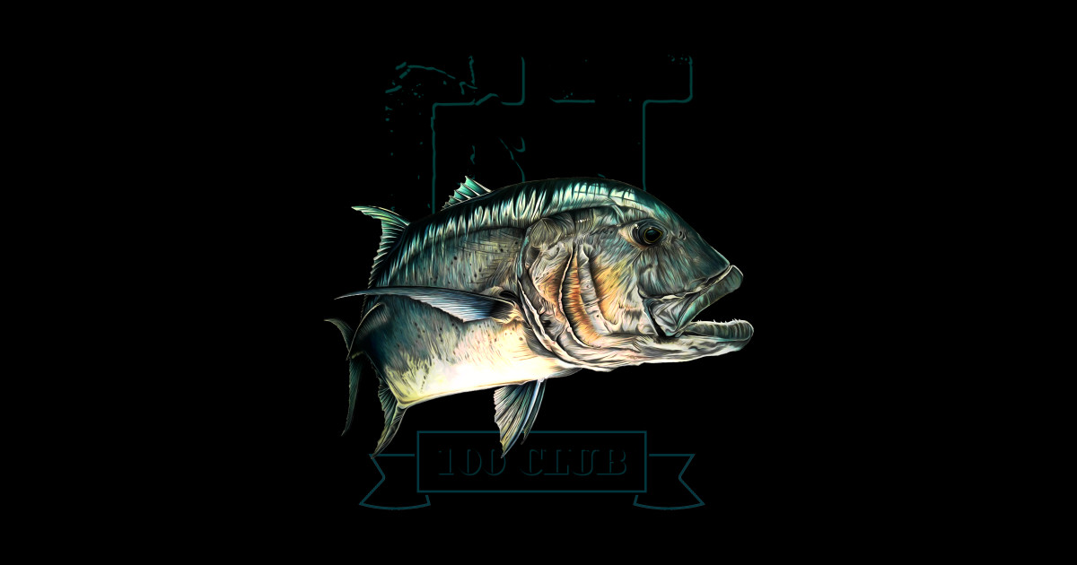 GT 100 CLUB - Giant Trevally - Sticker | TeePublic