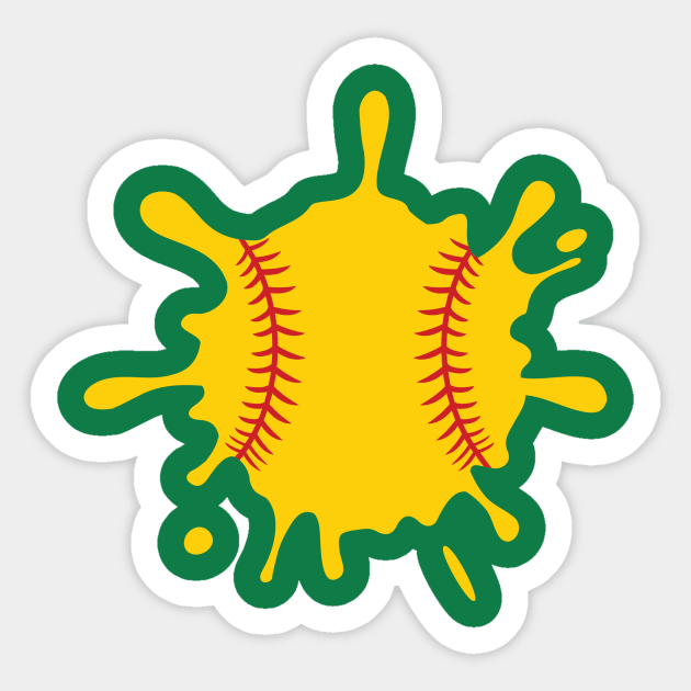 Baseball Softball Splat - Baseball Lovers - Sticker | TeePublic