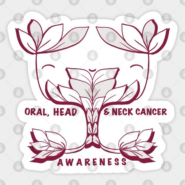 Oral, Head and Neck Cancer Awareness - Cancer Awareness - Sticker ...