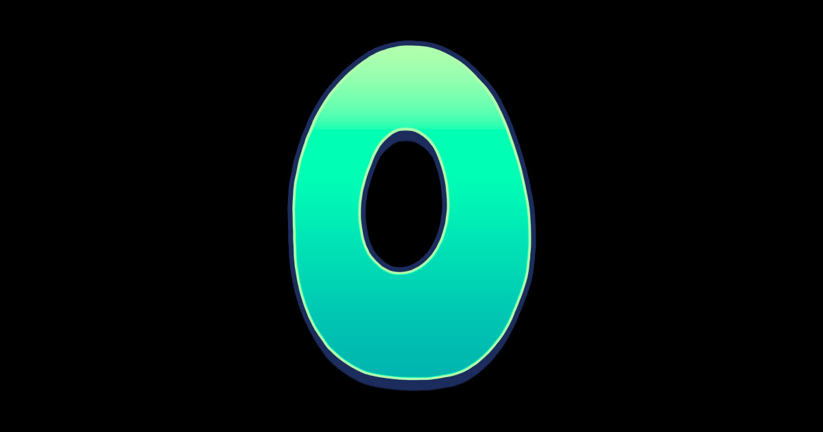 Letter O - Green fade - Letter - Sticker | TeePublic
