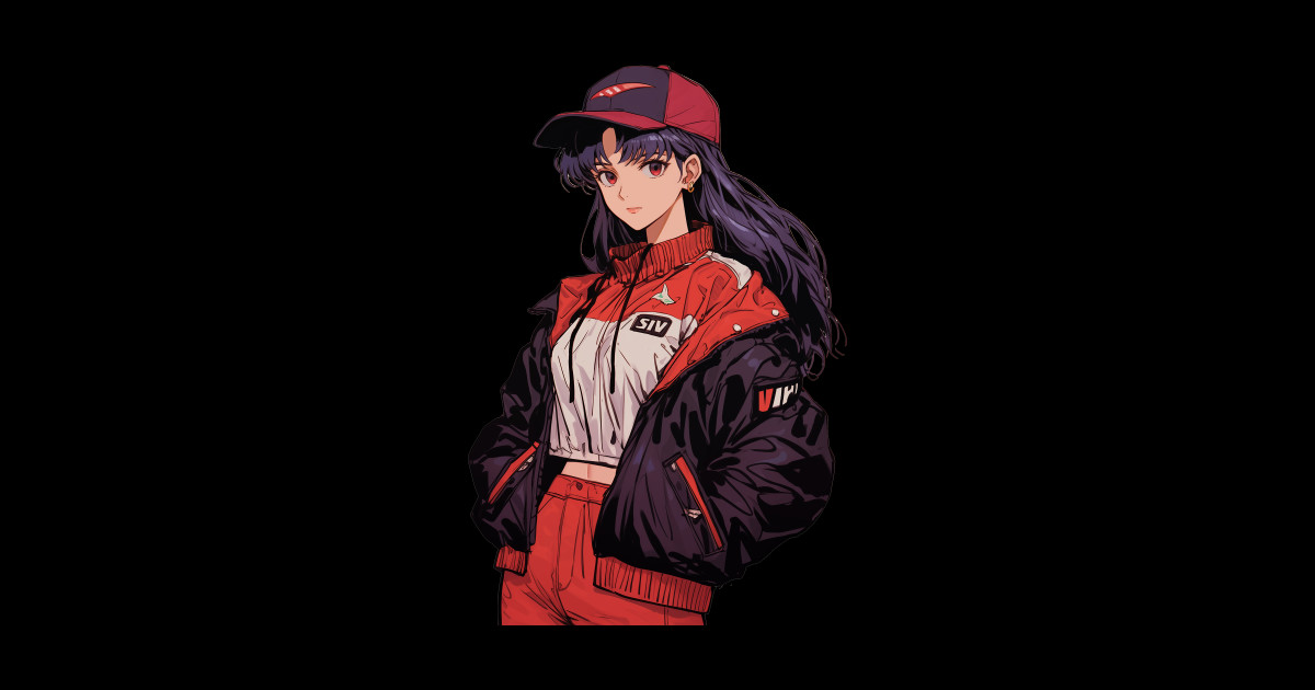 Misato Katsuragi Anime girl Illustration streetwear 2 - Evangelion ...