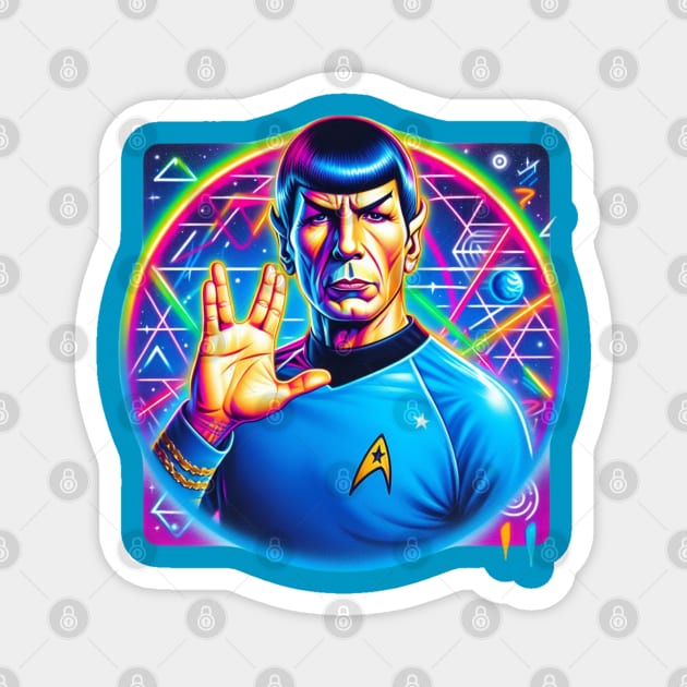Mr. Spock in the 80's - Spock - Magnet | TeePublic