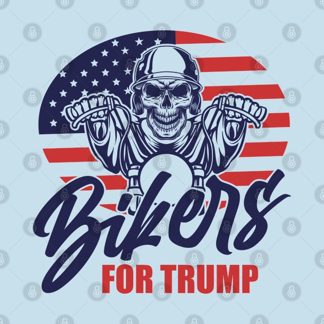Funny Biker Skull For Trump 2024 - Funny Biker Skull For Trump 2024 - T ...